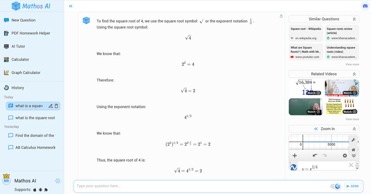 Kvadratrotkalkylator för kvadratrotformel, tabell och exempel på lärande